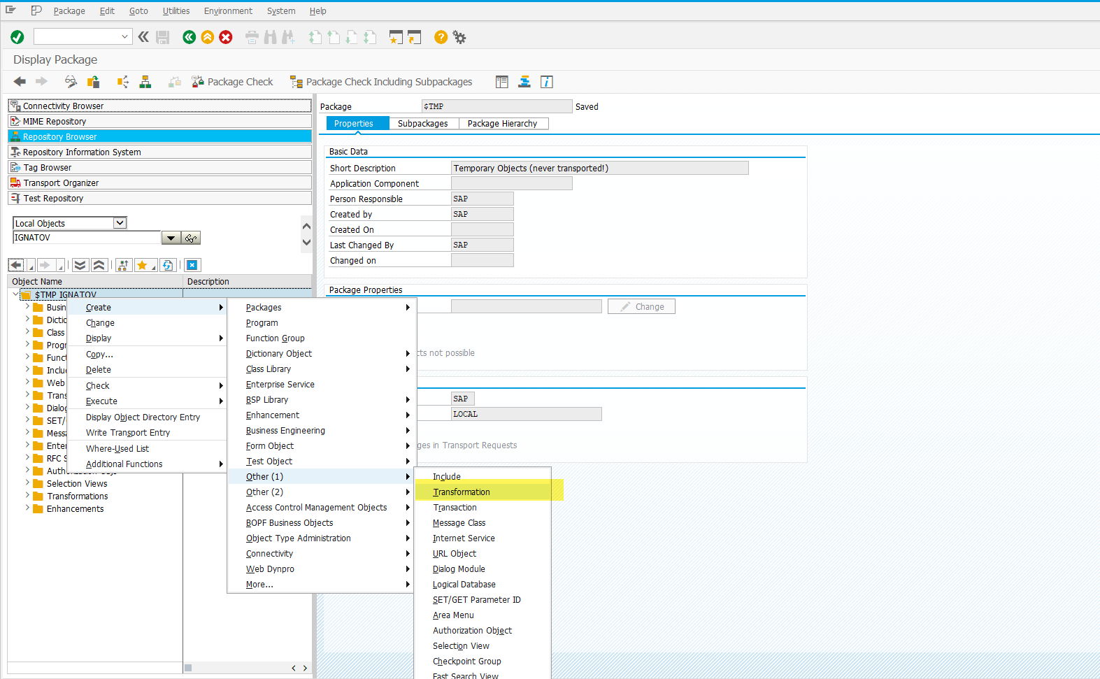Example of Using Simple Transformations in SAP