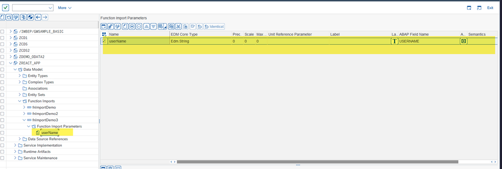 Using Function Import in an OData Service