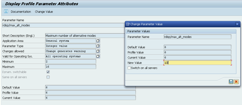 Adjusting the Maximum Number of SAP GUI Sessions per User