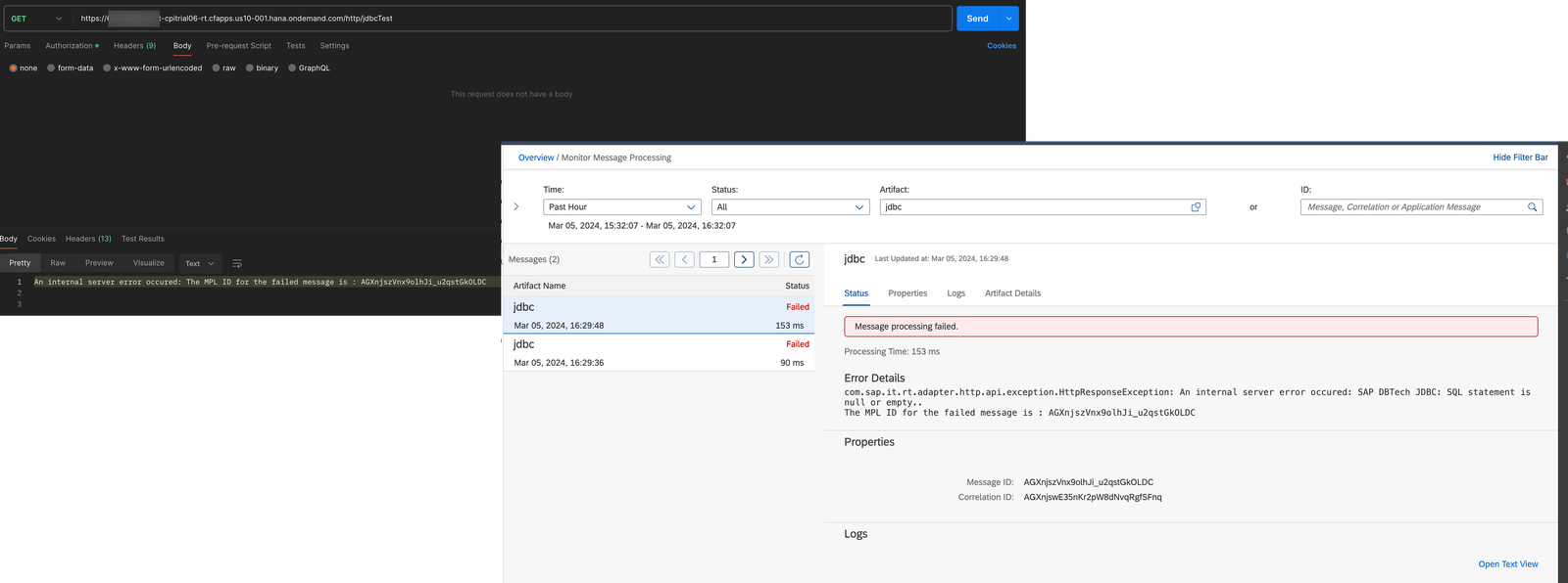 How to retrieve data from SAP HANA Cloud Database in iFlow Development