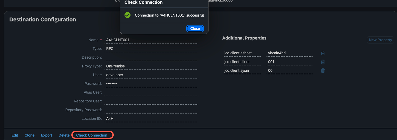 RFC adapter in the iFlow development
