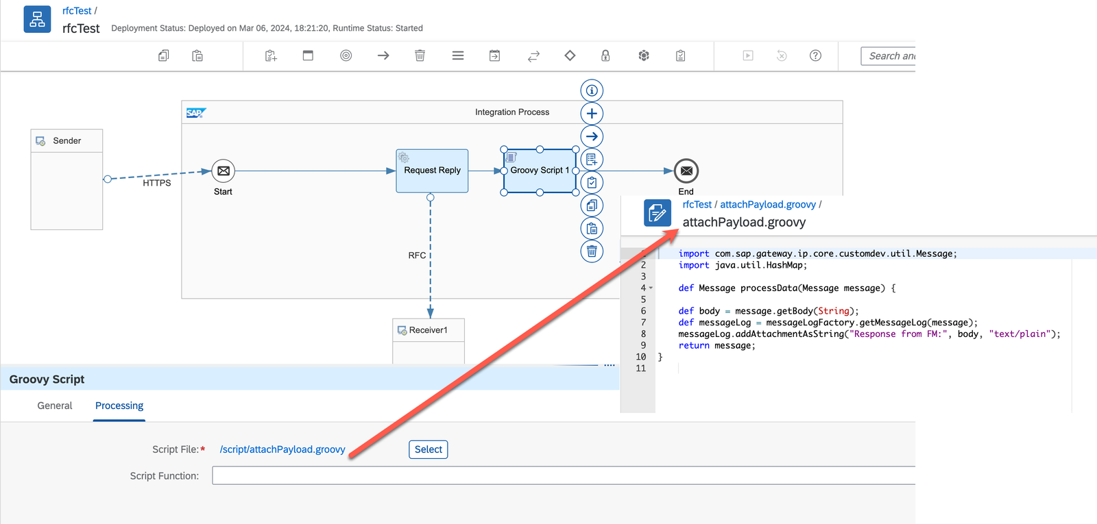 RFC adapter in the iFlow development