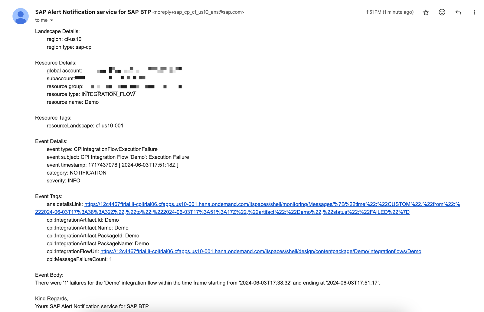 SAP BTP Alert Notification Service
