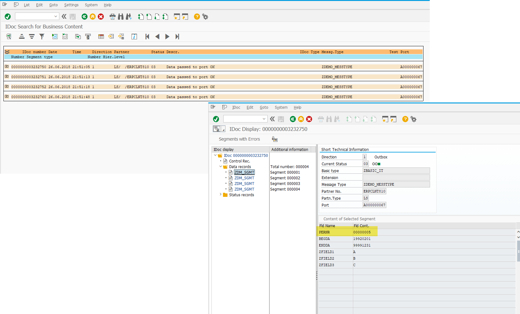 How to Find an IDoc by a Field Value in a Segment?