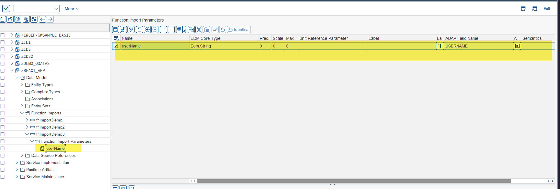 Using Function Import in an OData Service