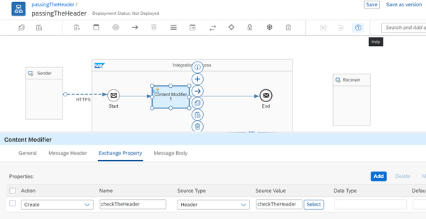 Passing the header parameters into the iFlow Passing the header parameters into the iFlow