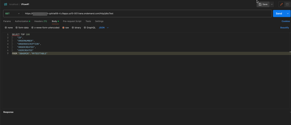 How to retrieve data from SAP HANA Cloud Database in iFlow Development