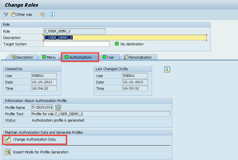 Tracing User Authorizations