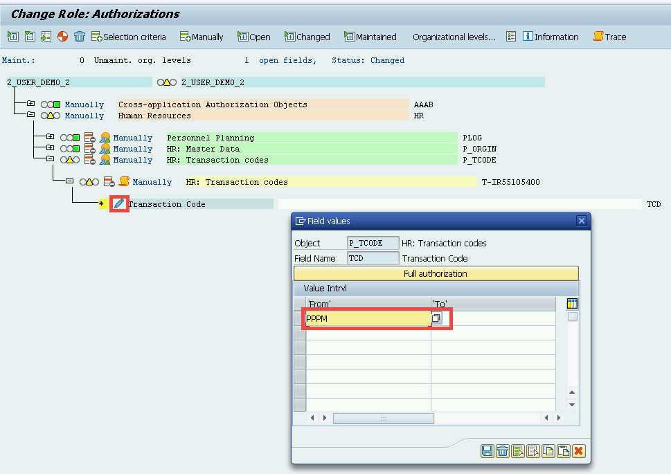 Tracing User Authorizations