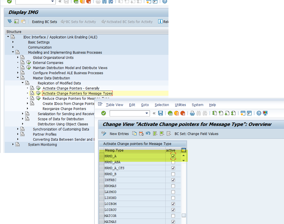 SAP IDocs. Change Pointers