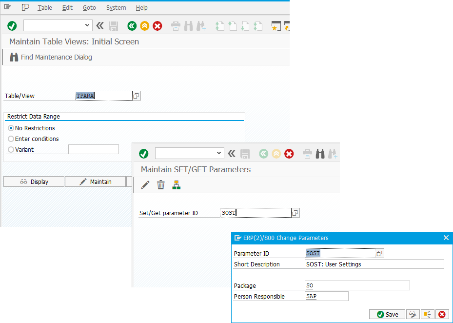 SPA/GPA Parameters in ABAP